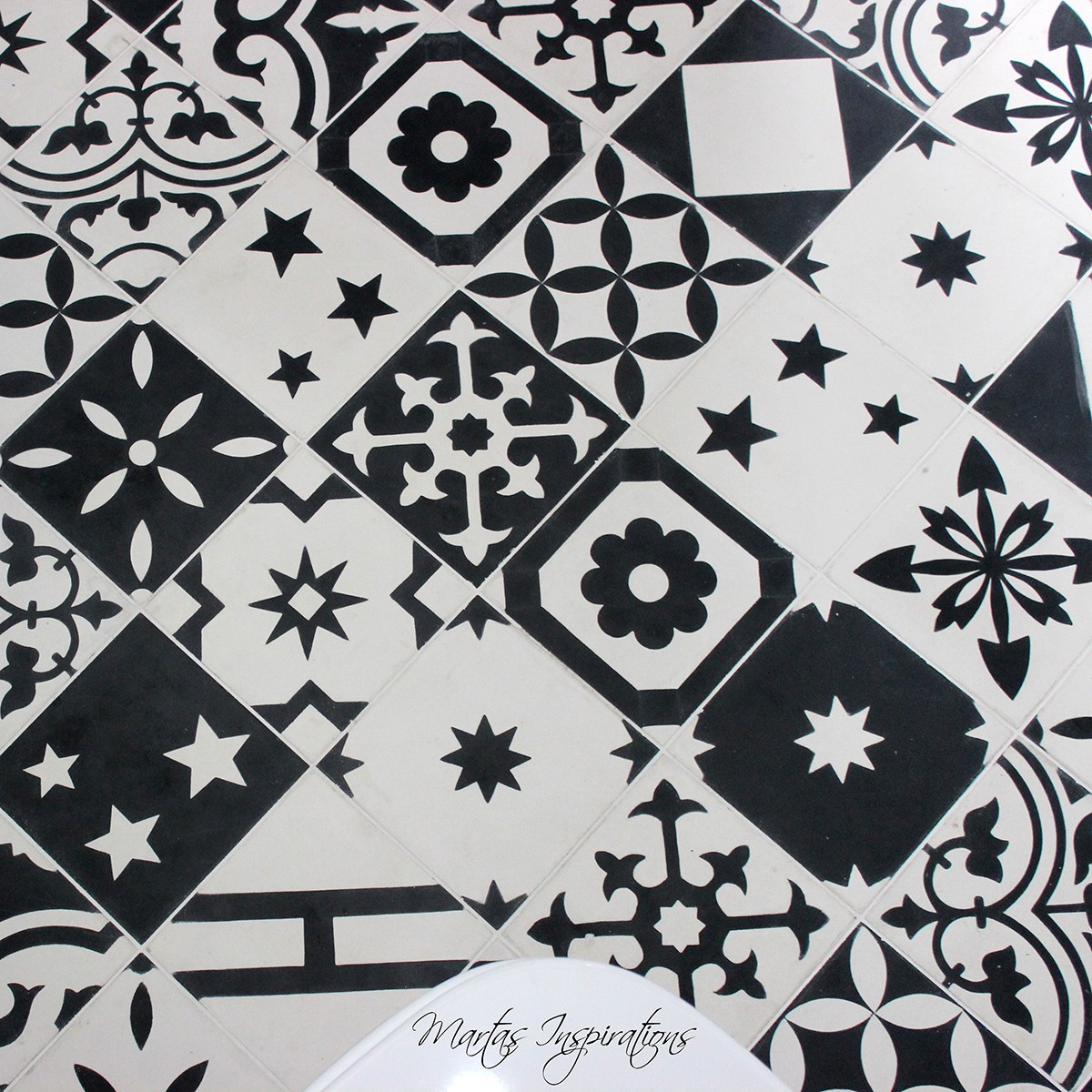 Płytki cementowe PATCHWORK BW | domRustykalny.pl